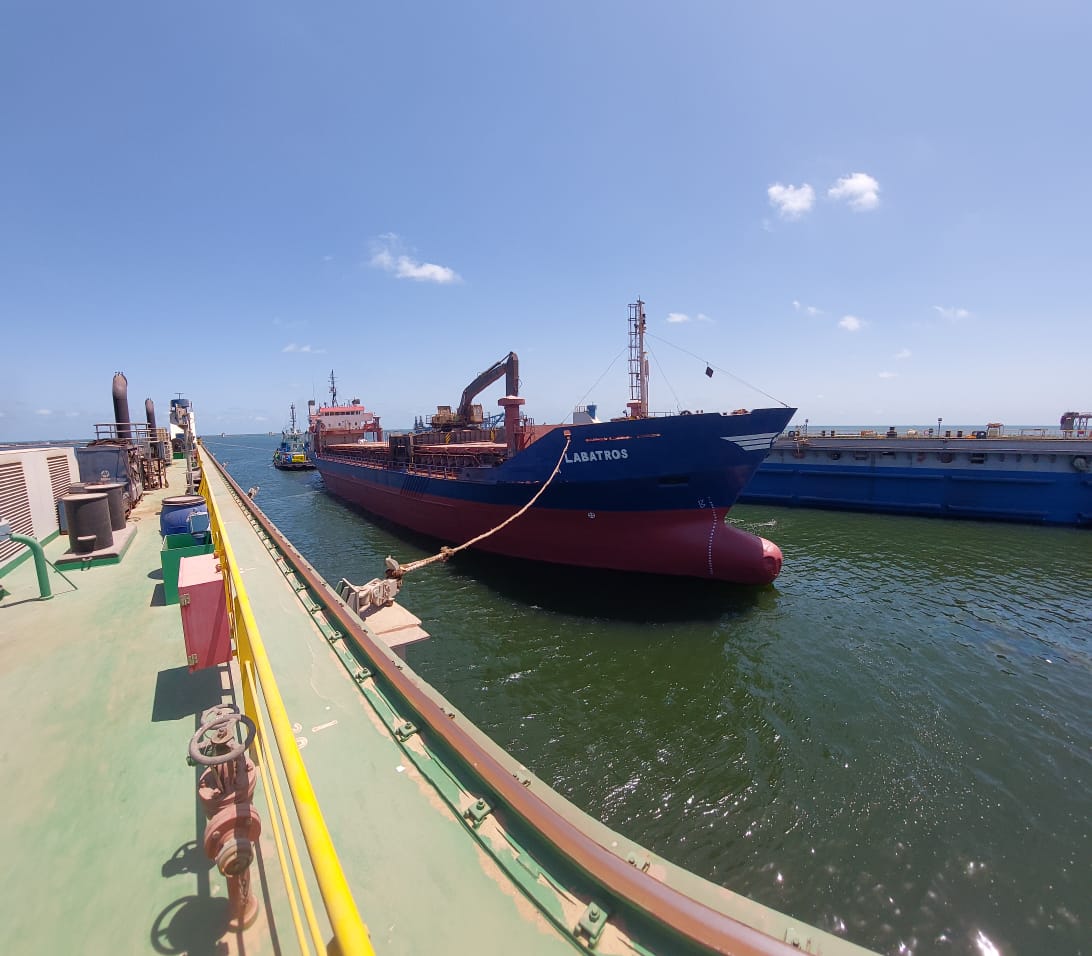 SCA - Docking L’ABATROS general cargo on the floating dock 35000 tons ...
