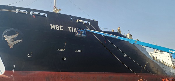 SCA - MSC TIAN III afloat repair project